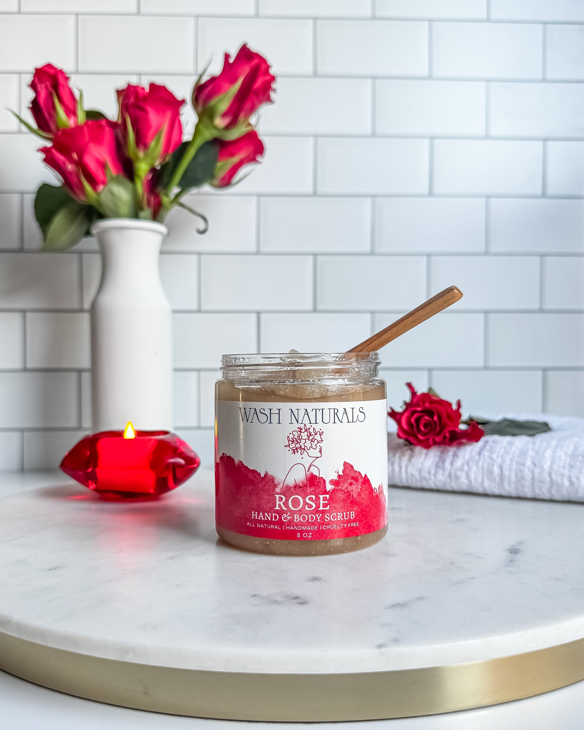 Rose Hand & Body Scrub – Wash Naturals